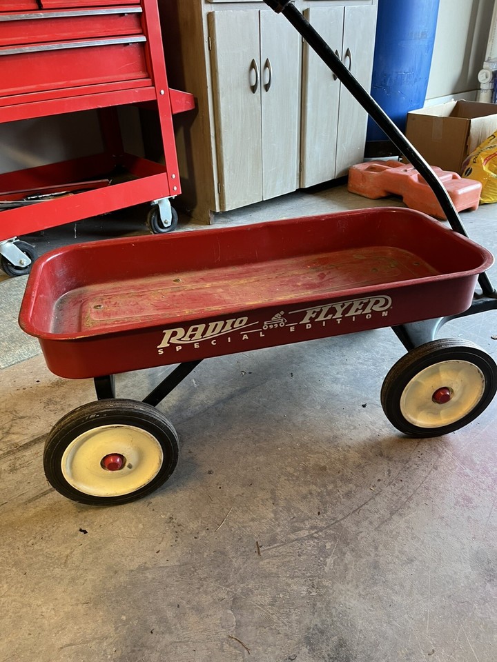 Vintage Radio Flyer Model 90 Red Wagon Steel Metal | eBay