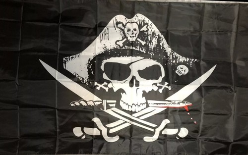 Kenpma 3x5 ft Pirate Flag Jolly Rogers 2 Grommet Double Sided Single ...