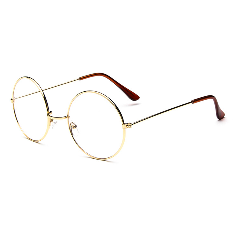 Men Women Round Metal Blue Light Blocking Reading Glasses Clear Lens ...
