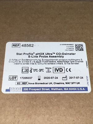 Nova Biomedical Stat Profile pHOX Ultra CO-Oximeter S-line Probe ...