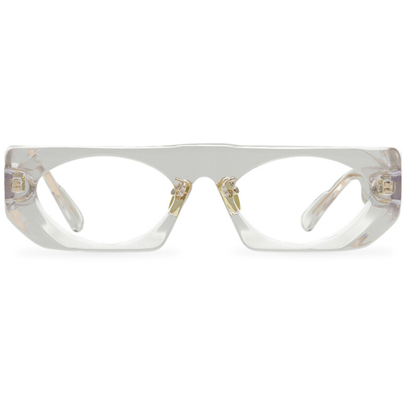 Rectangular Thick Acetate Glasses Frame Oval Plastic Optical Eyeglasses ...