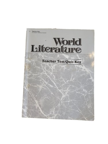 📚 Abeka World Literature Teacher Test/Quiz Key 10th grade | eBay