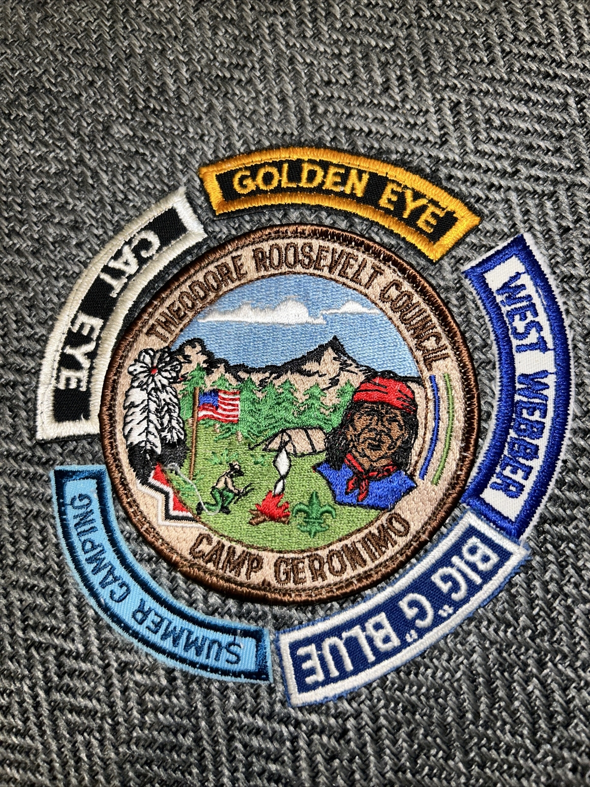 Older Theodore Roosevelt Patch Arizona With 5 Segments Camp Geronimo | eBay