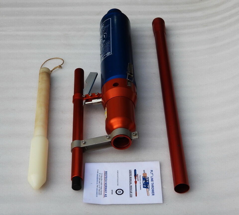 RESTECH NORWAY PNEUMATIC LINE THROWER PROJECTILE PLT R230 MARINE SAFETY ...