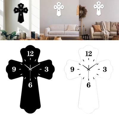 Cross Wall Clock Home Decoration Friend Gifts Creative Design Wall Art ...