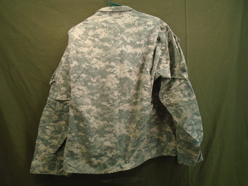 US Military Army Combat ACU Camo Coat Shirt Size Medium Regular 2013 ...