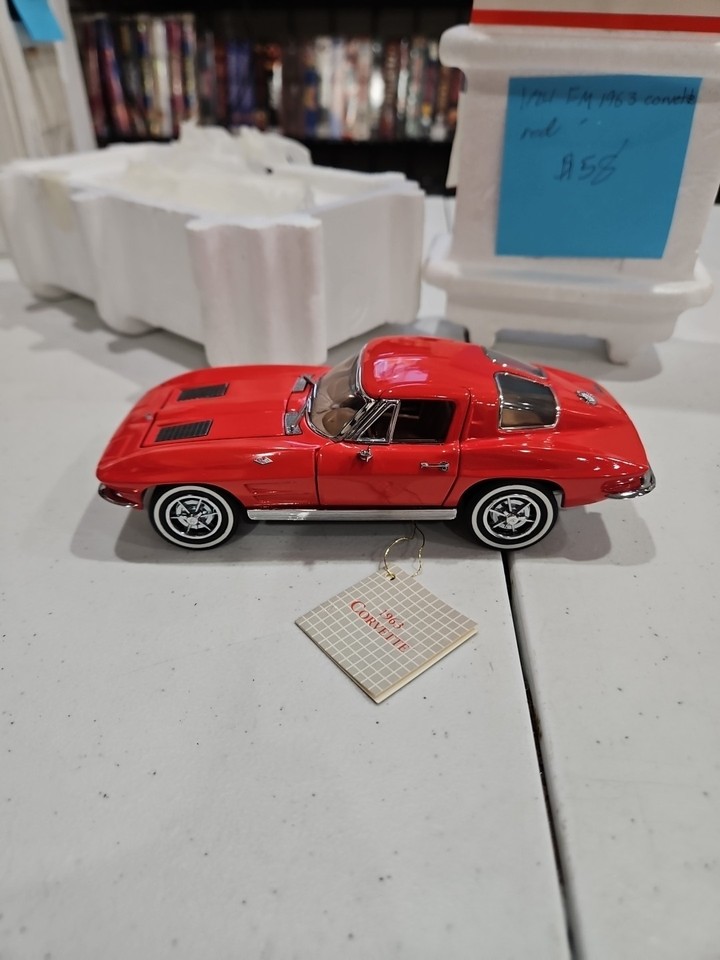 Franklin Mint 1963 Red Corvette Sting Ray 1/24 Diecast Split Window | eBay