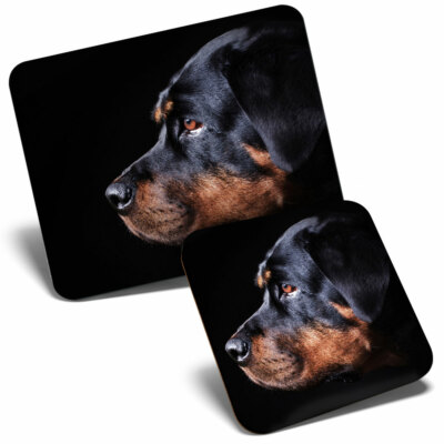 Mouse Mat & Coaster Set - Rottweiler Dog Portrait Cute #2686 | eBay UK
