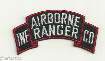 ARMY RANGER AIRBORNE INFANTRY SHOULDER TAB ROCKER EMBROIDERED MILITARY ...