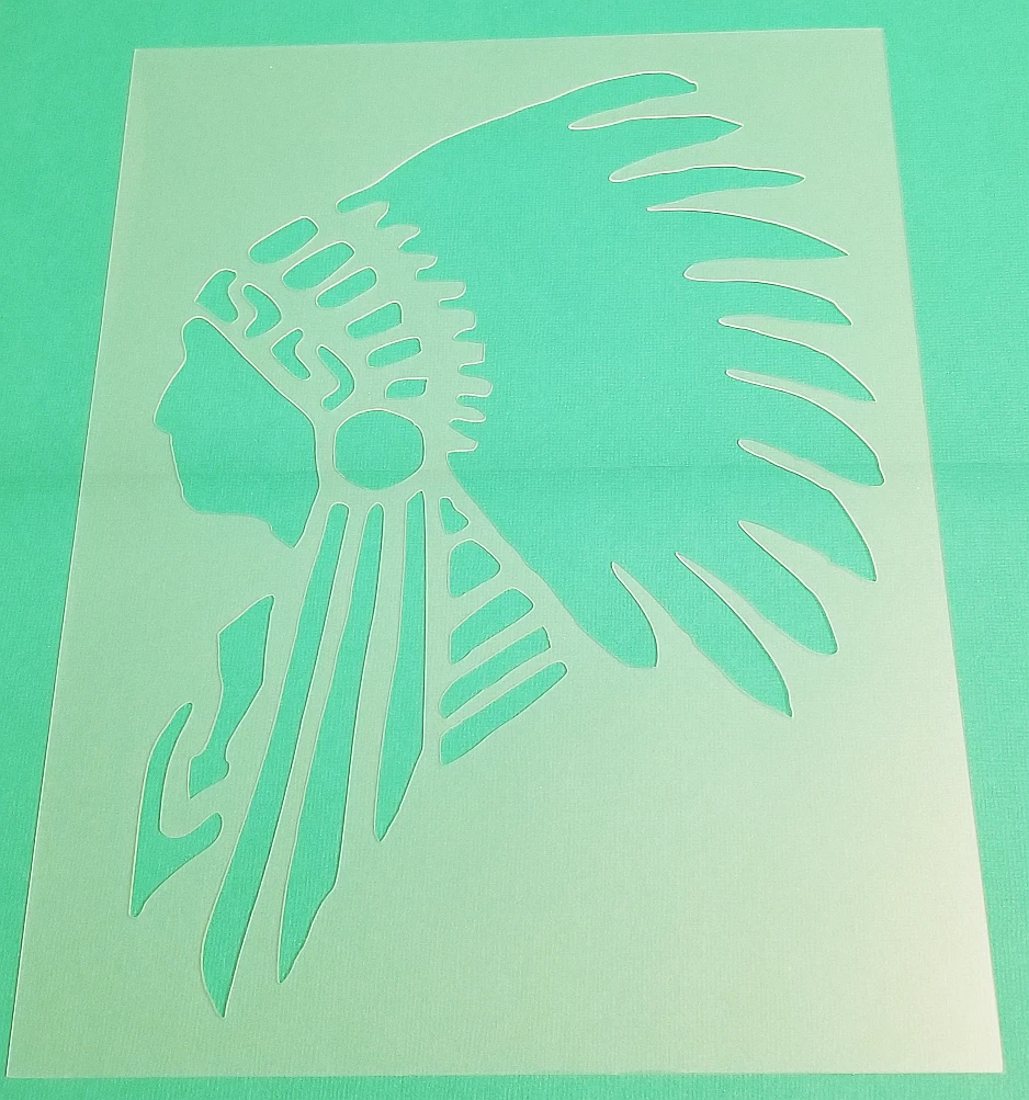 American Indian Chief Stencil