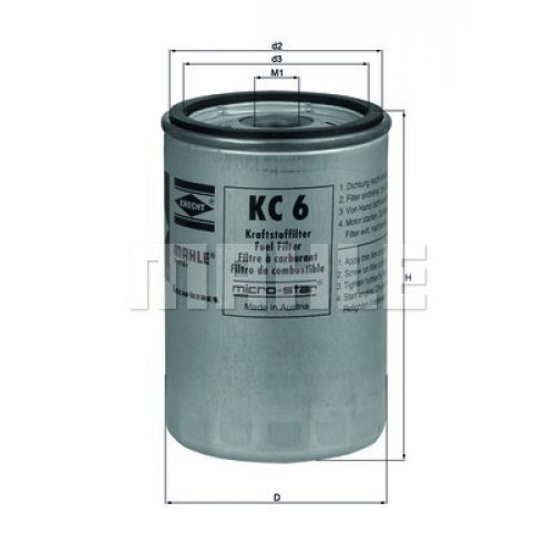 KNECHT Fuel filter KC 6 | eBay