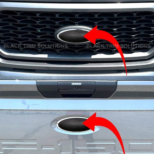 Matte Black Decal Front Rear Overlays Emblem For 2021 2022 2023 Ford F ...
