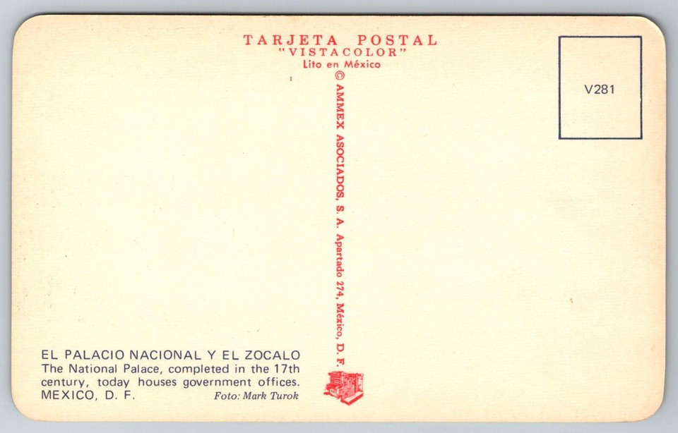 Postcard Mexico Mexican MX Vintage DF National Palace Government ...