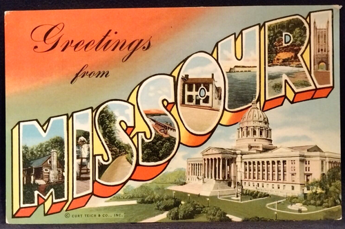 Missouri MO Greetings from Large Letter Multi-View Postcard | eBay