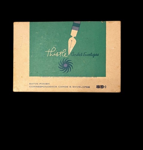 VTG Thistle Western Tablet & Stationary Empty Box Collectible Show Prop ...