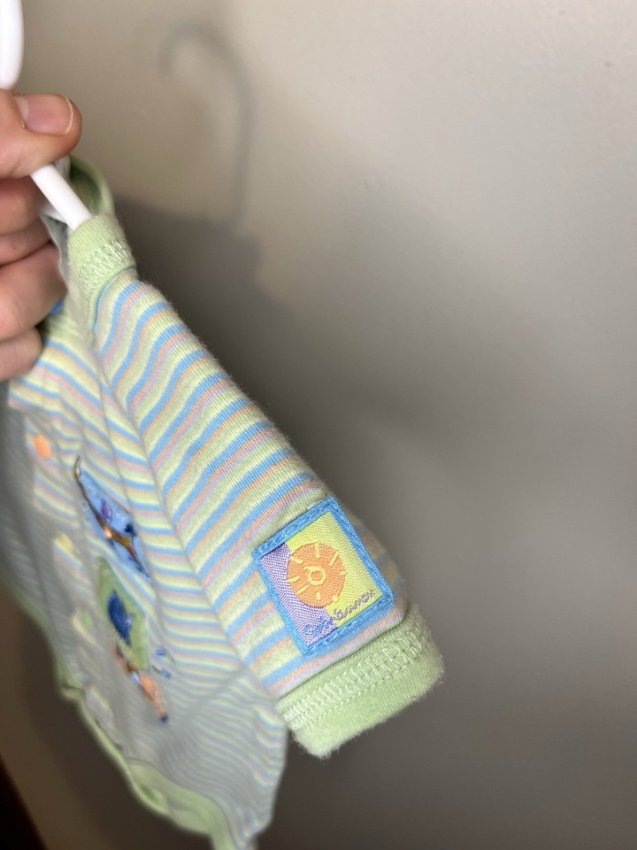 Size 0-3 Months Vintage Y2K Carters Pastel Color Block Striped One ...
