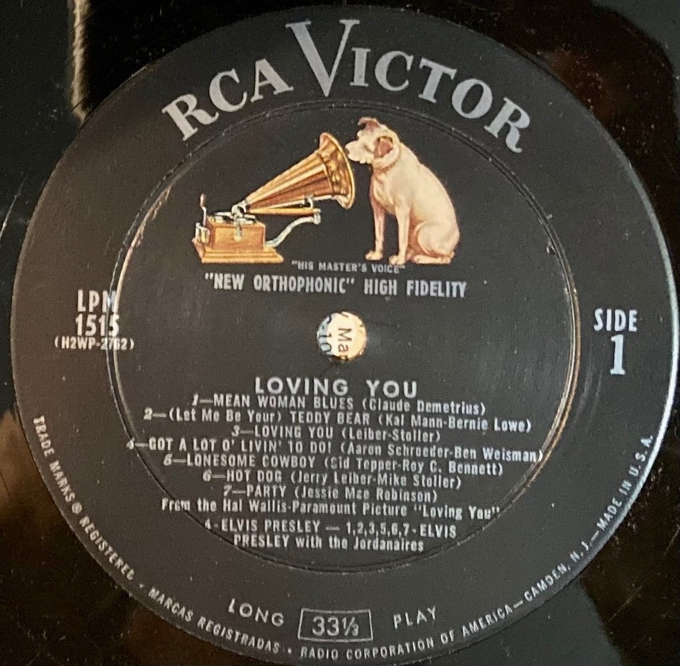 ELVIS PRESLEY 1957 LOVING YOU Mono 1950's Rca Victor Lp & Orig Inner ...