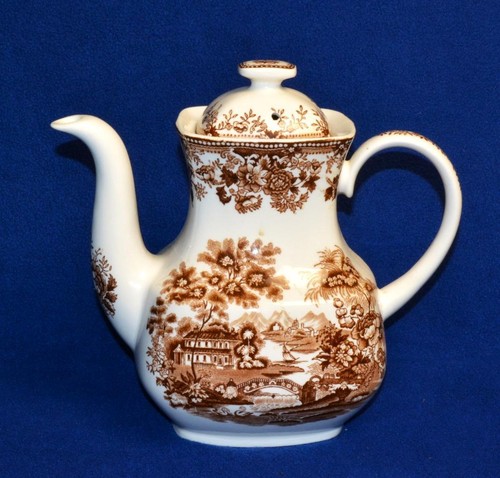 Vintage ALFRED MEAKIN Staffordshire Brown TONQUIN Pattern 6 Cups Coffee ...