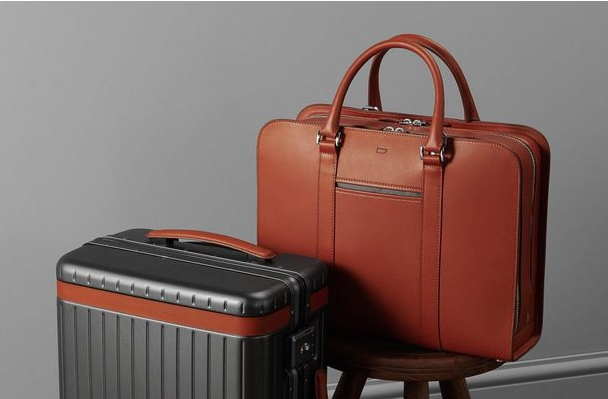 Carl Friedrik Palissy Overnight Large Leather Briefcase - Cognac- BRAND ...