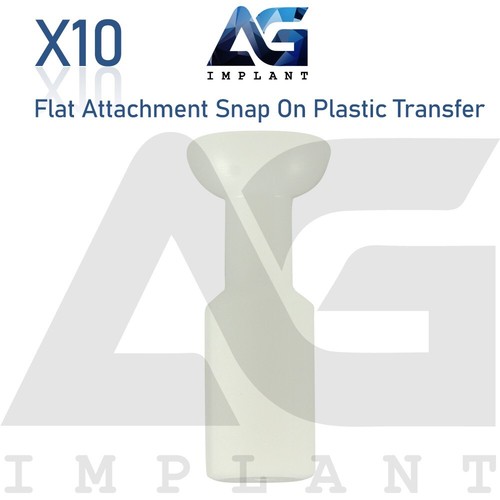 10 Flat Attachment Snap Plastic Transfer Abutment Impression Dental Lab ...