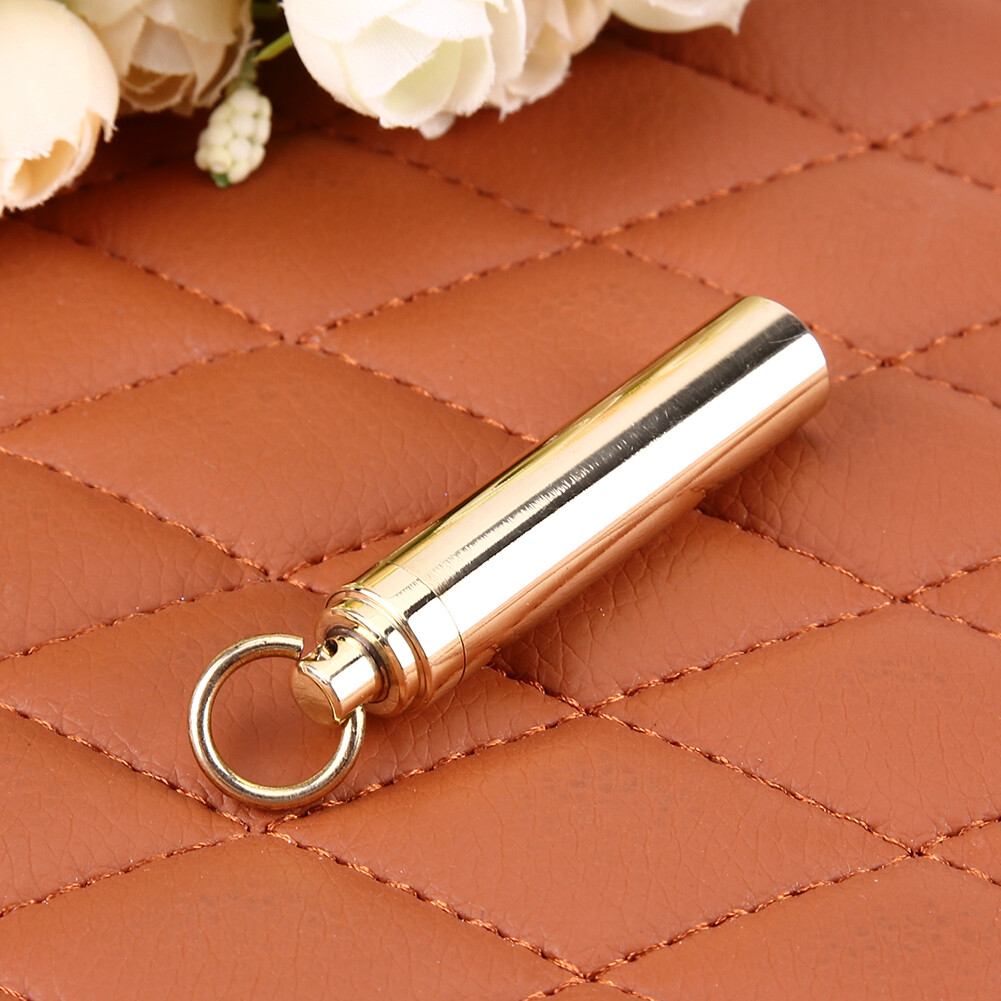 Mini Medicine Warehouse Keychain Brass Medicines Box Waterproof Outdoor ...