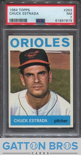 1964 Topps Chuck Estrada #263 PSA 7 NM | eBay