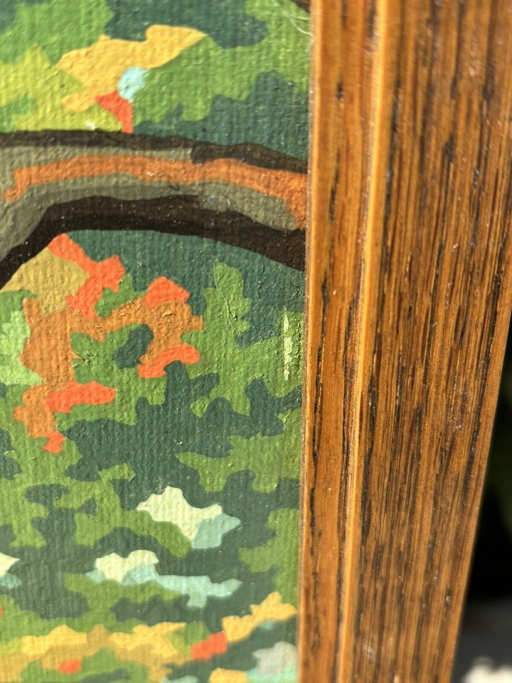 VTG MCM Paint By Numbers Painting Dock Harbor Boat Seagulls Water ...