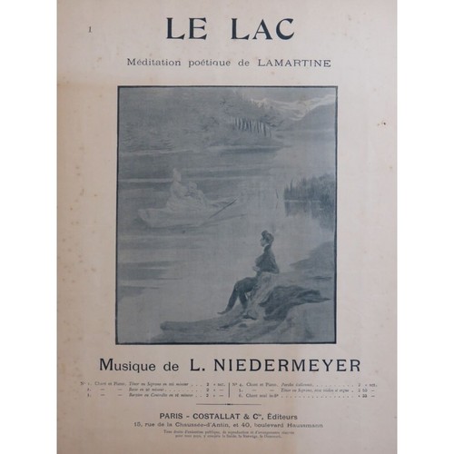 NIEDERMEYER Louis Le Lac Chant Piano 1904 | eBay