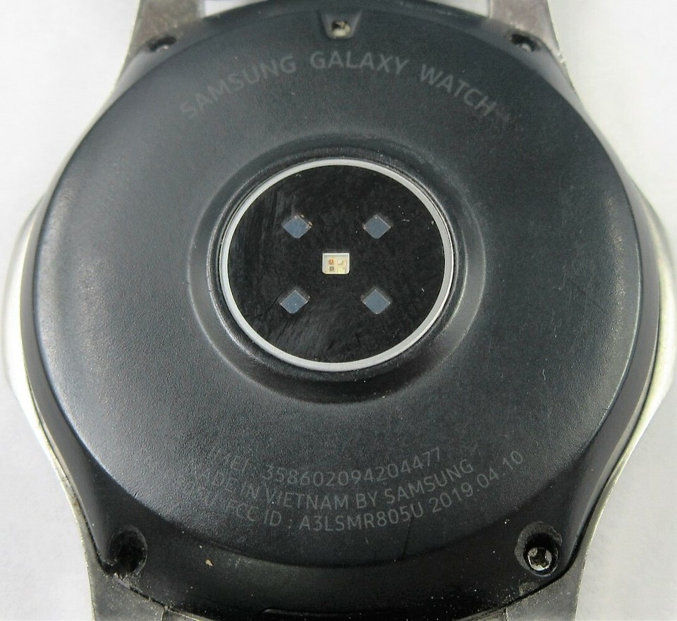 Samsung Galaxy Watch SM-R805U 46mm Silver Case Black Strap LTE Smart ...
