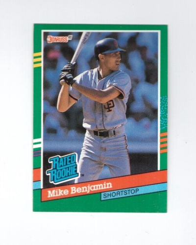 1991 Donruss baseball card #432 Mike Benjamin Giants Rated Rookie | eBay