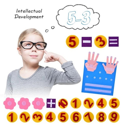 Kid Montessori Toys Felt Finger Numbers Math Children Counting Learning ...
