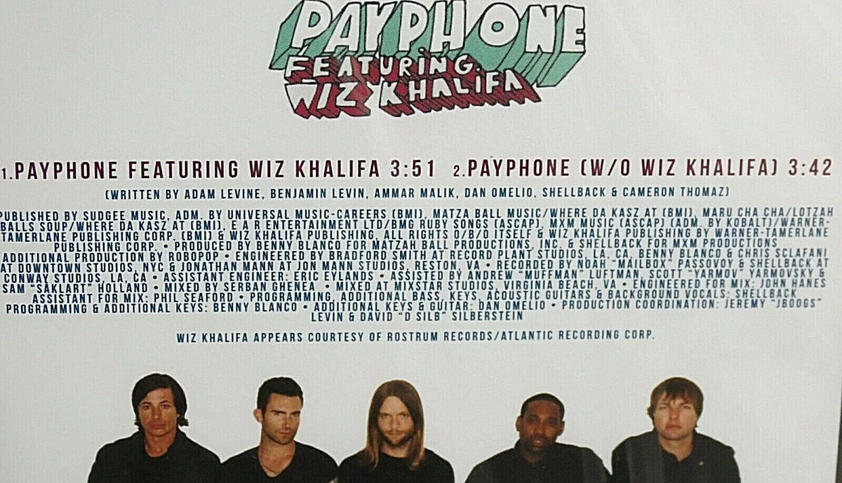 Payphone Maroon 5 Album Cover