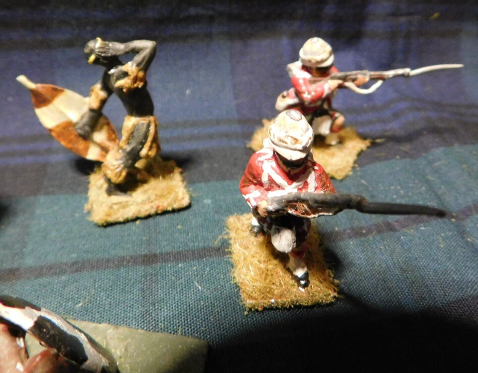 25mm Colonial Wars Zulus & British Highlander miniature figures | eBay