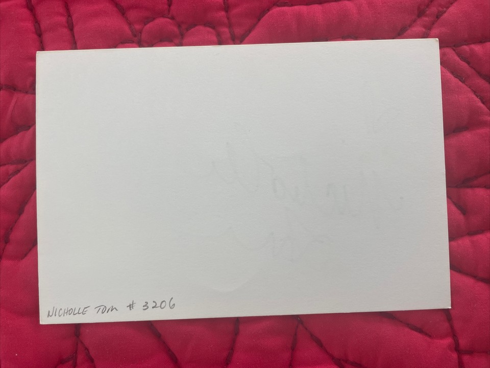 Nicholle Tom Signed 4X6 Index Card Actress Autographed “The Nanny ...