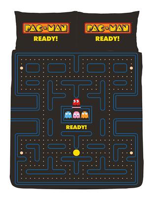 Pac Man Double Duvet Cover Pacman Maze Design Reversible Bedding Set ...
