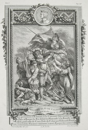 Philip VI Valois Battle of Cassel Flemish Creci B L Prevost C N Cochin ...