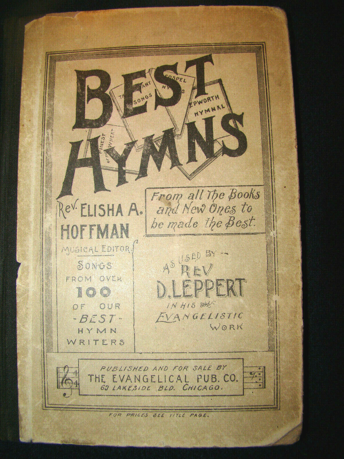 1894 Best Hymns Evangelical Publishing Co Rev Elisha Hoffman Hymnal SIGNED | eBay