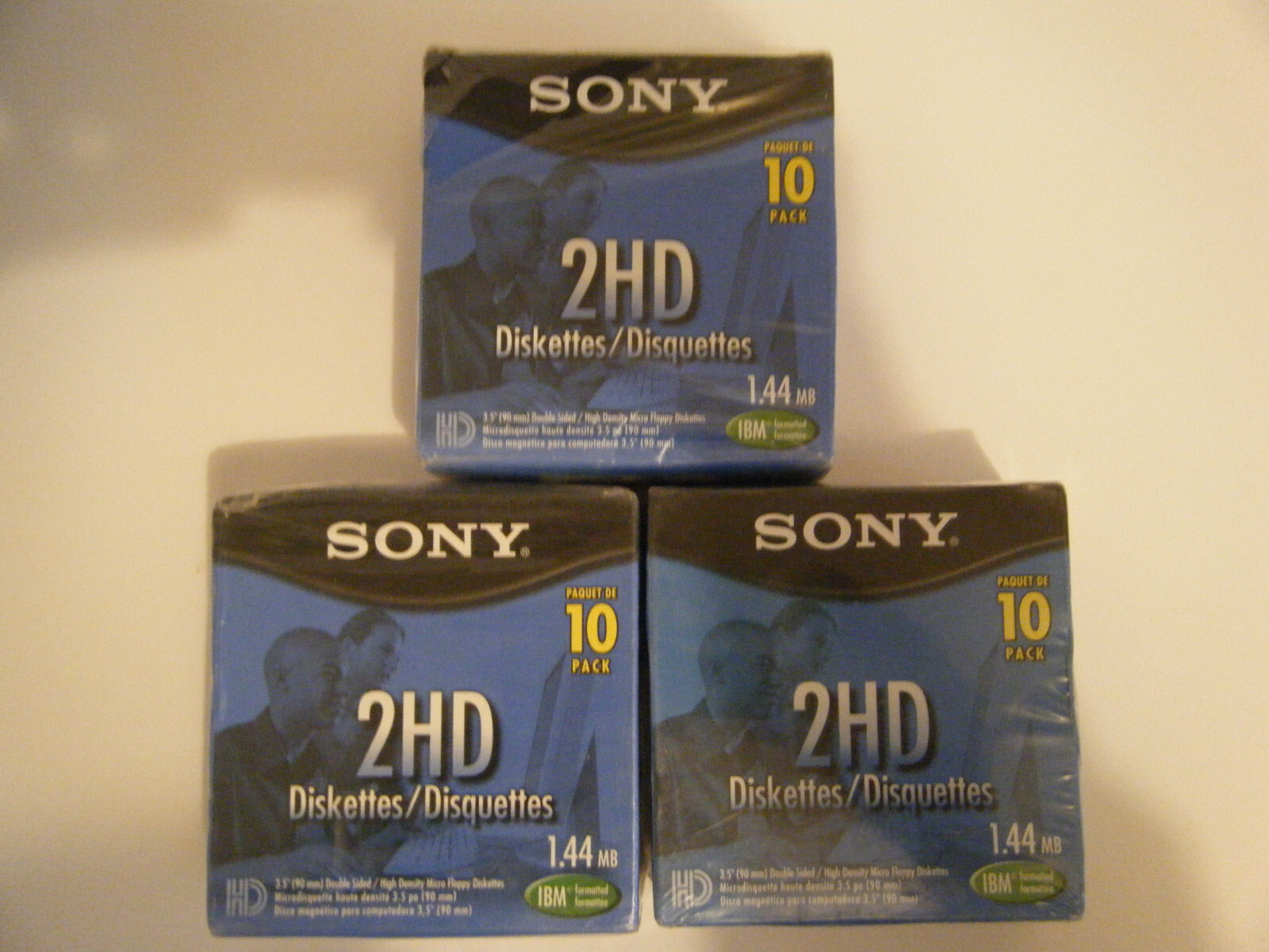 Sony 2HD IBM Formatted (1.44 MB) 3.5'' Diskettes ~10 Disk Pack Sealed ...