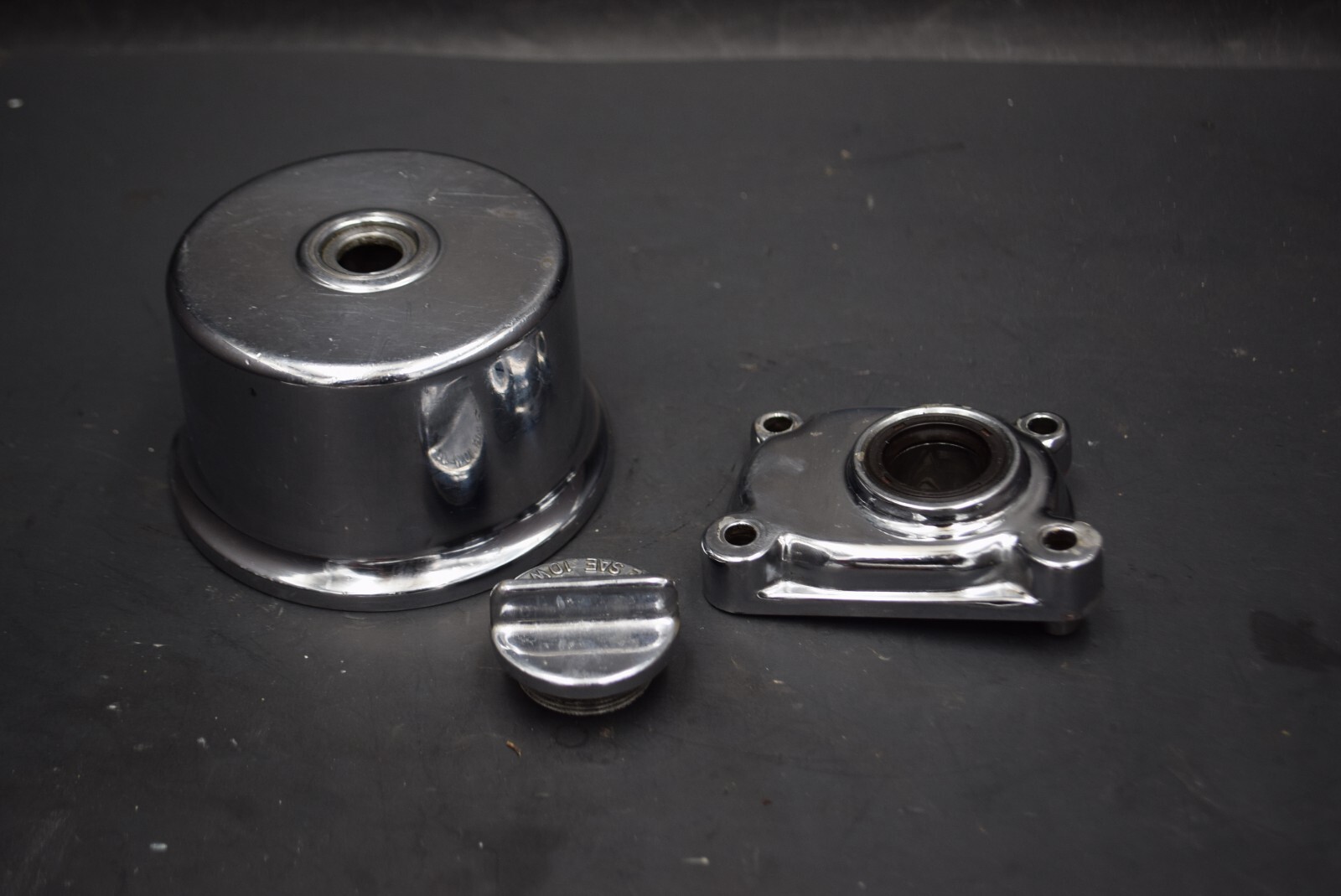 Dragbike Kz Z1 73 80 Chrome Breather And Oil Fill Cap Vintage 900 1000