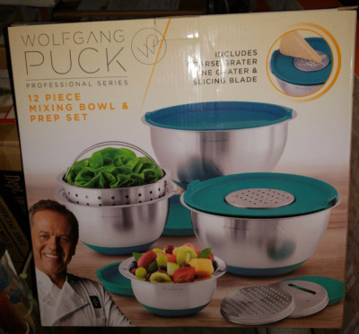 WOLFGANG PUCK 12 PIECE MIXING BOWL & PREP SET: Only Black lids: *NEW ...