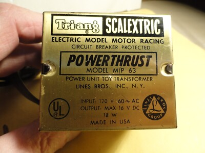 VINTAGE TRI-ANG SCALEXTRIC POWER THRUST MODEL M/P 63 ELEC. TRANSFORMER ...