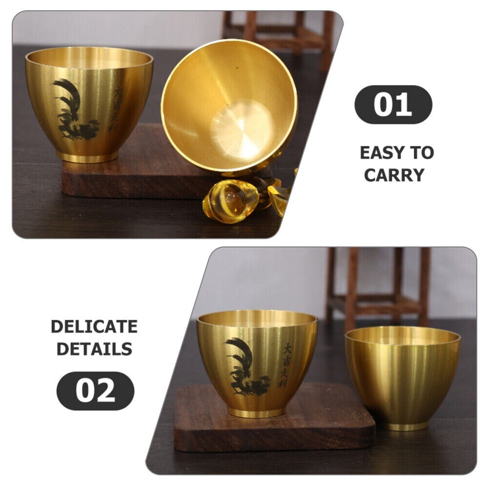 Worship Pagan Holy Water Offering Cup Pure Copper Sacrifice Bowl Home ...