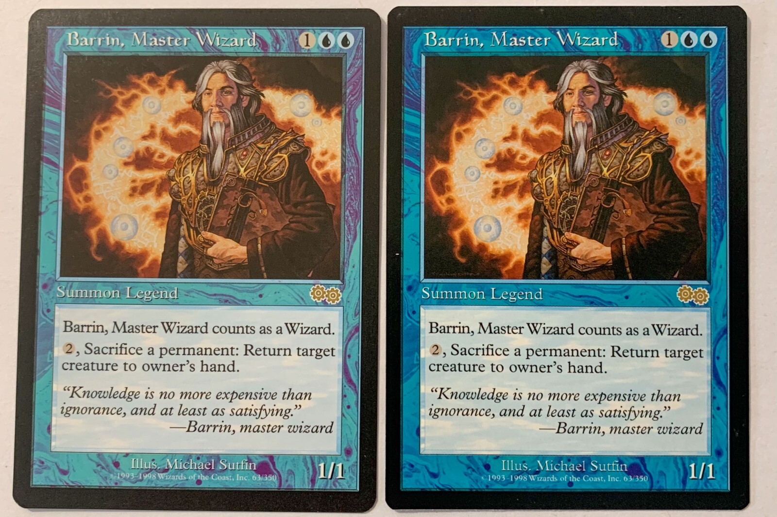 2x Barrin, Master Wizard - Urza's Saga (USG) - MTG - LP | eBay