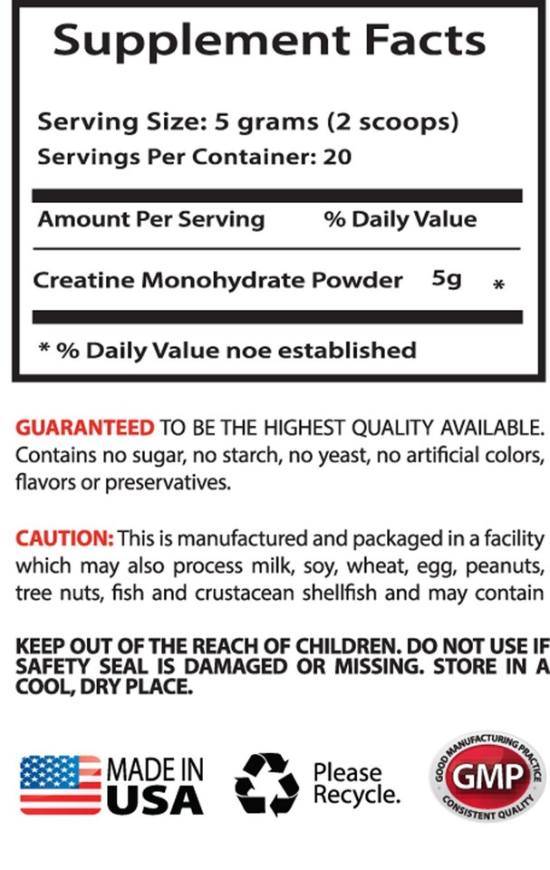 Creatine - Creatine Powder 100g - Boost Pre Workout For Women 3B | eBay