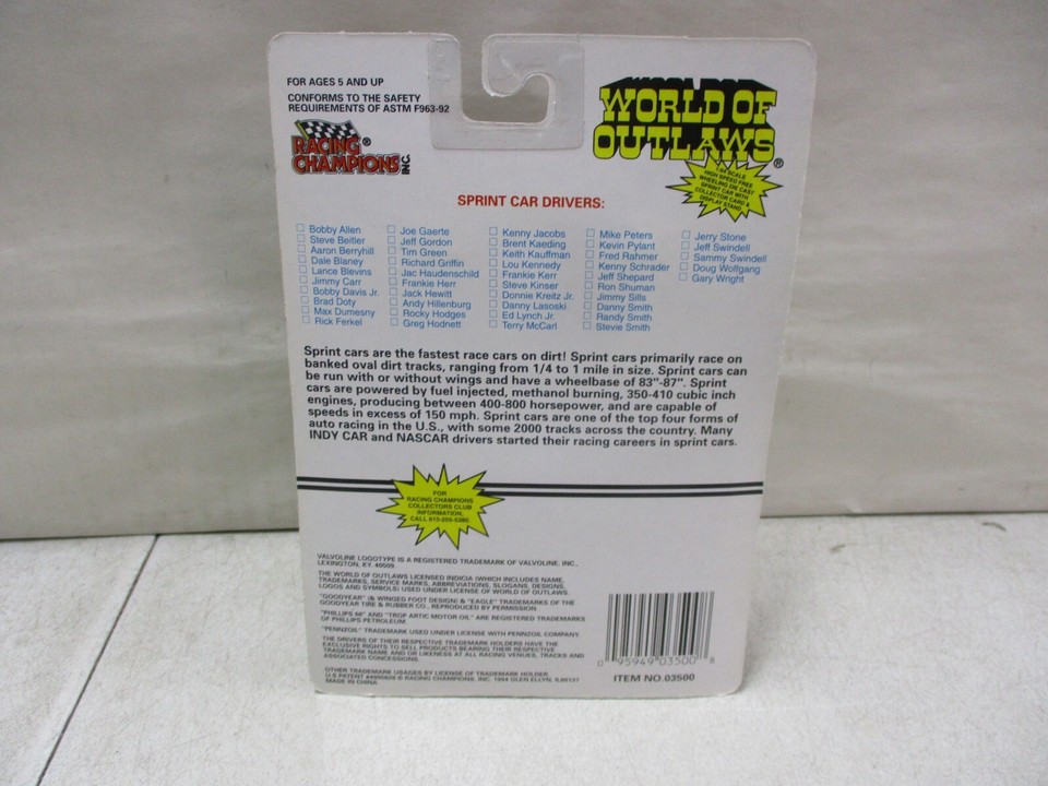 1994 Racing Champions World of Outlaws Shane Carson Sprint Car 1/64 A ...