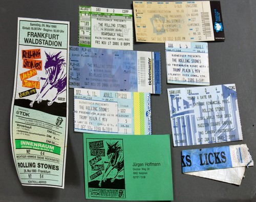 Lot of International Rolling Stones Concert Ticket Subs-1980s/2000s ...