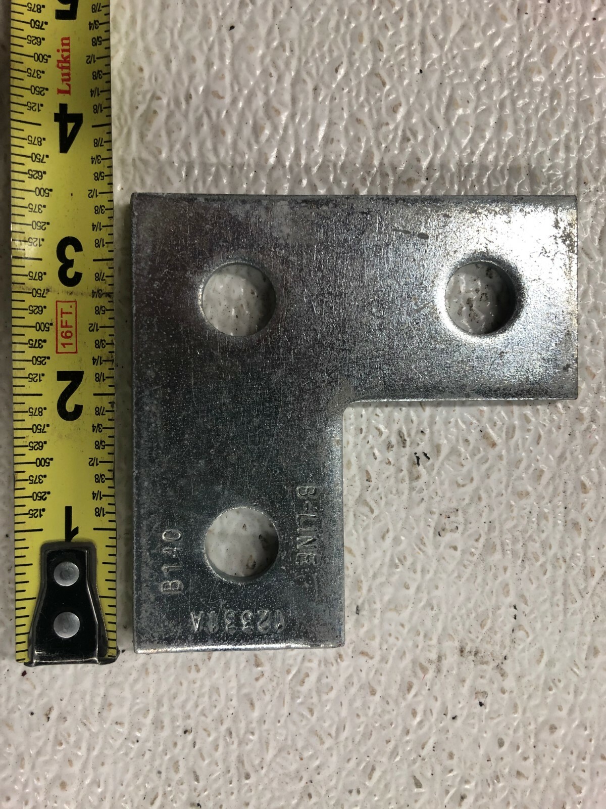 B-Line B140 3-Hole Corner Connector Plate Zinc Strut Fitting USED (Lot ...