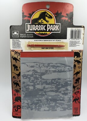 Vintage Jurassic Park Magic Slate Paper Saver Toy 1993 Amblin Ent ...