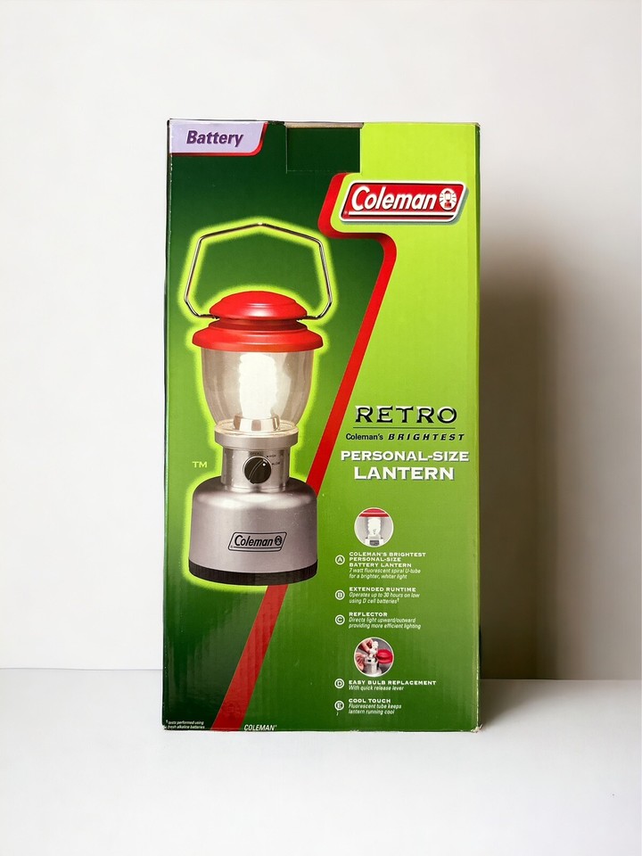 Coleman Camp Retro Lamp Battery Operated Silver Family Size lantern ...