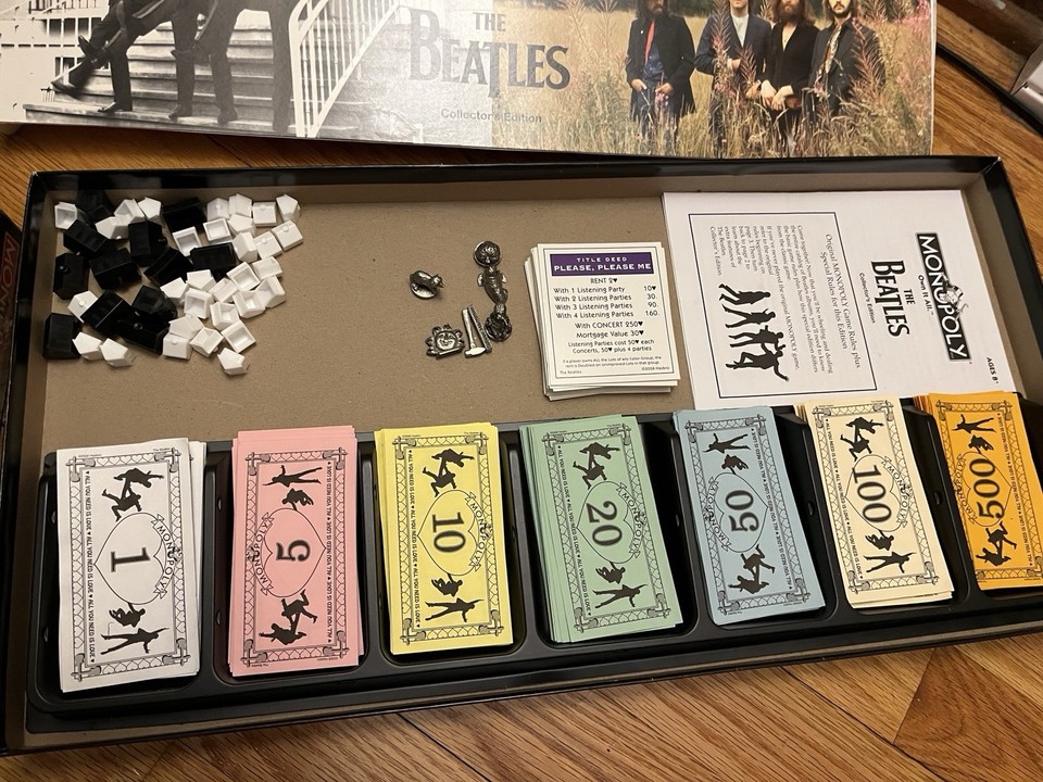 RARE. The Beatles Monopoly Collector's Edition Board Game opened. | eBay